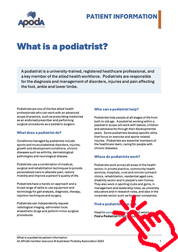 What a podiatrist can do for you - Australian Podiatry Association Ltd